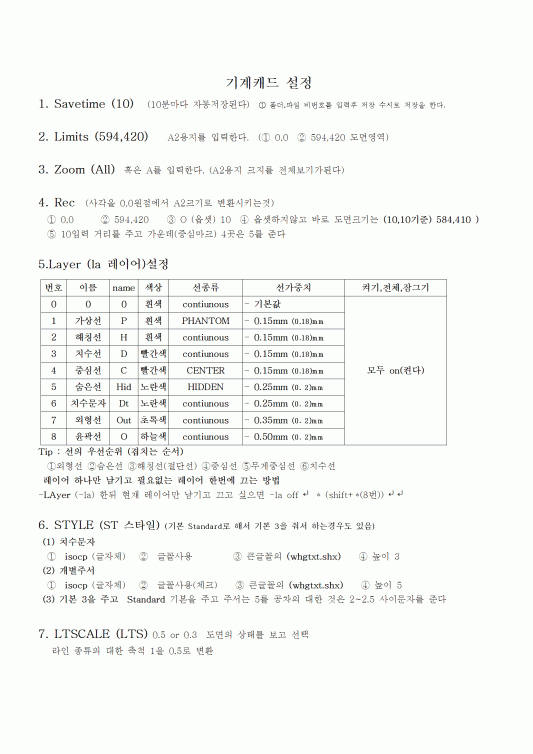 기계캐드설계순서도