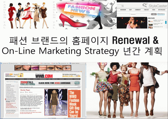 패션 브랜드의 홈페이지 Renewal &On-Line Marketing Strategy 년간 계획