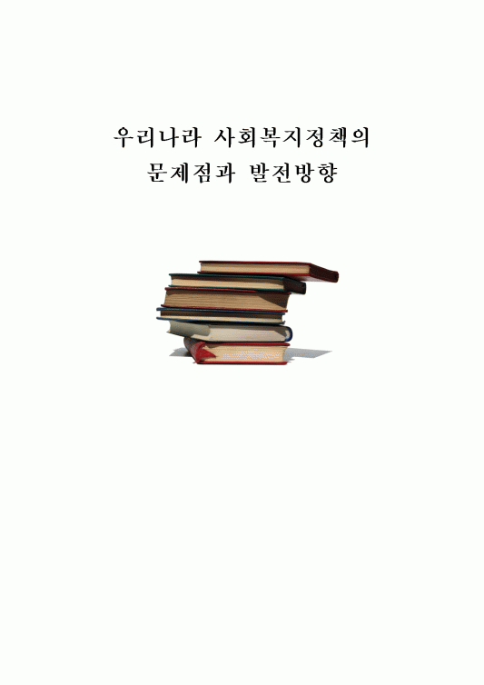 우리나라 사회복지정책의 문제점과 발전방향