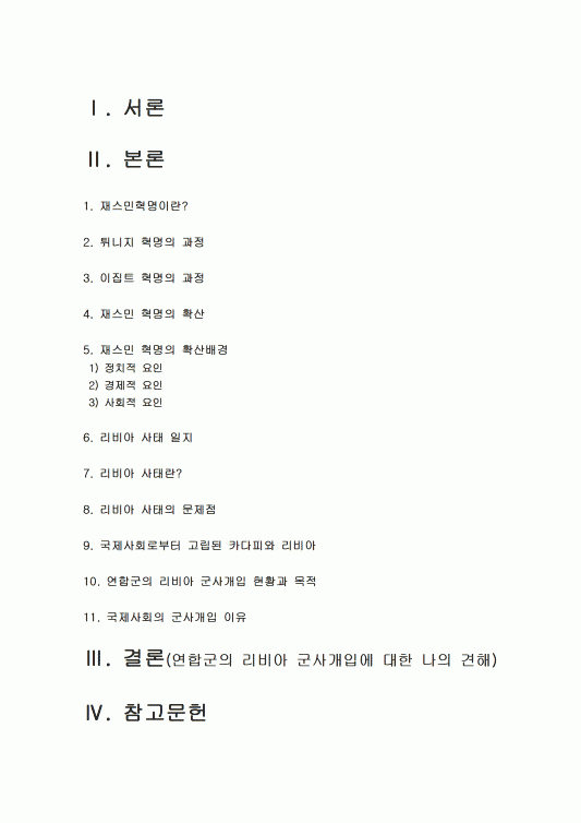 [중동민주화] 재스민혁명과 리비아사태에 대한 분석-리비아사태 군사개입에 대한 나의 견해-