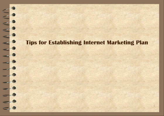 인터넷마케팅계획Tips for Establishing Internet Marketing Plan_금강기획