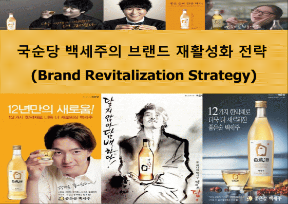 백세주 브랜드 재활성화를 위한 마케팅 전략Brand Revitalization Strategy