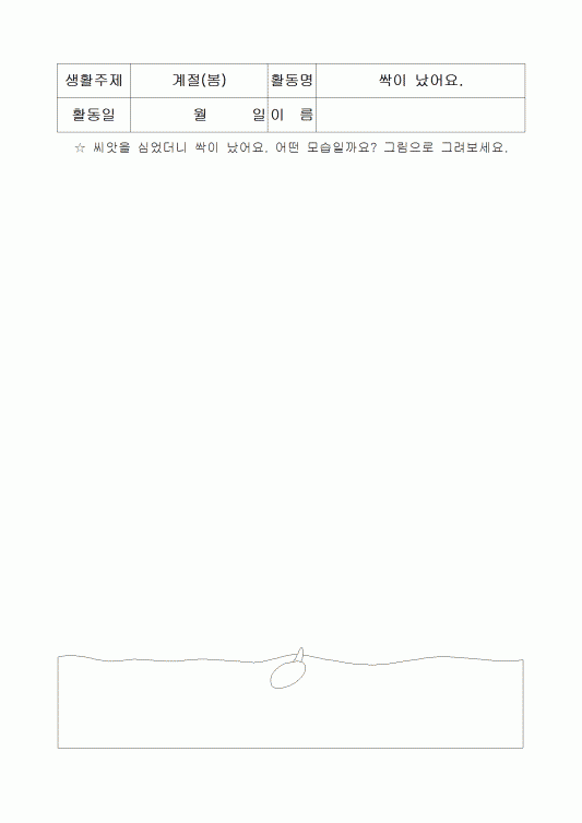 봄관련주제 유아교육활동자료,봄주제활동지도자료