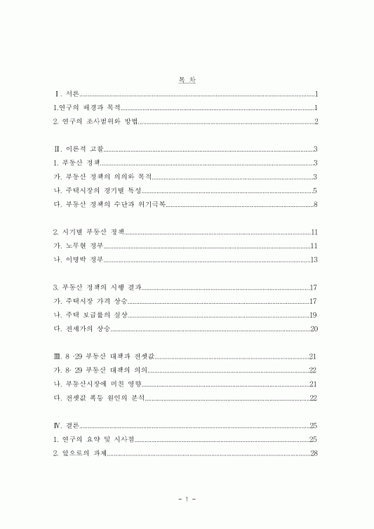 부동산 정책의 효과성 분석과 정책적과제- 전셋값 문제를 중심으로