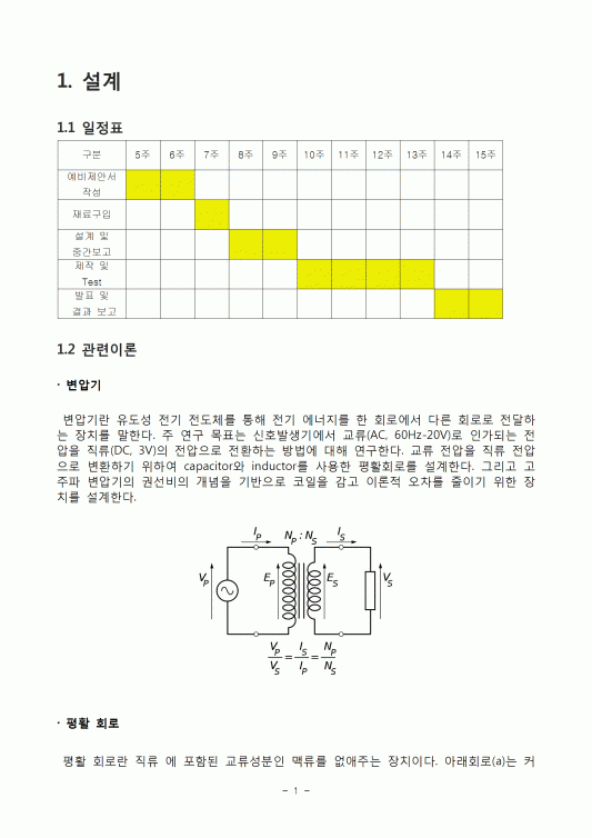 [전자기학] 변압기 설계