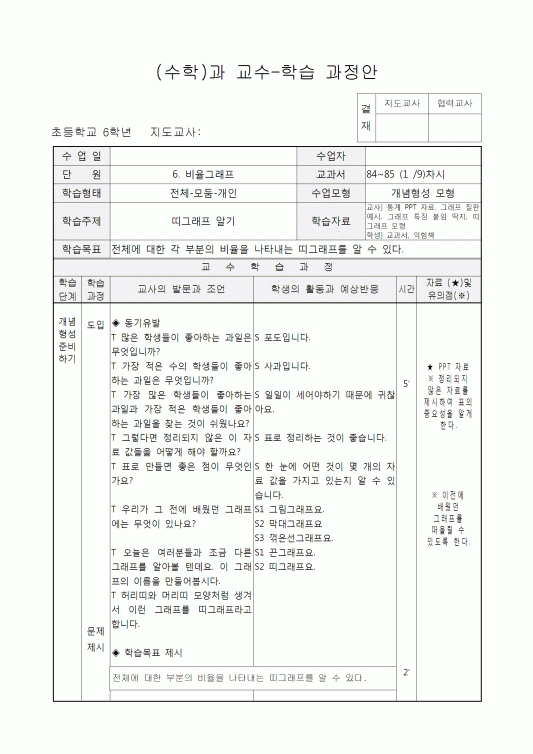 6)수학-6. 비율그래프 -  띠 그래프 알기