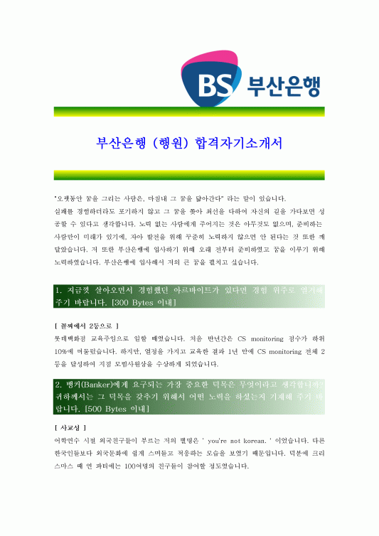 [ 부산은행 ] 합격 자기소개서_부산은행원자기소개서자소서_부산은행원자기소개서_부산은행원자기소개서샘플_부산은행원자기소개서예문_자기소개서자소서_기업 자기소개서_직종자기소개서_업종자기소개서