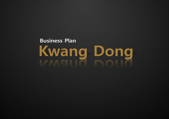[Business Plan] 광동제약(Kwang Dong)