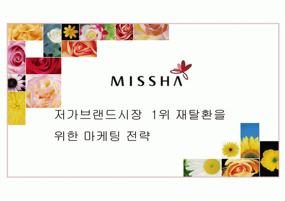 미샤(MISSHA)마케팅,미샤경영전략,기업분석, - 저가브랜드시장 1위 재탈환을 위한 마케팅 전략
