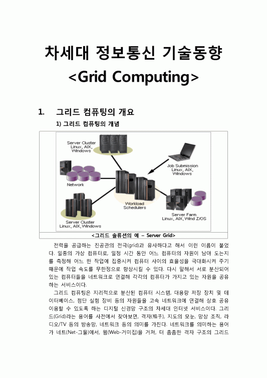 차세대 정보통신 기술동향 - Grid Computing[그리드 컴퓨팅]