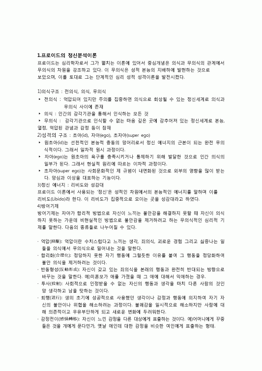 [인간행동과 사회환경] 프로이드의 심리성적발달이론과 에릭슨의 심리사회적 발달이론