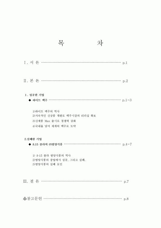 기업 마케팅의 성공사례