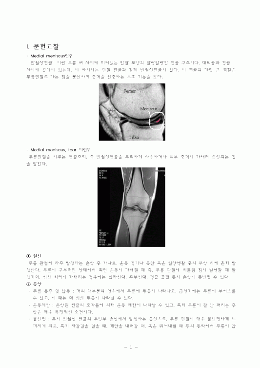 Meniscus 반월상연골 케이스