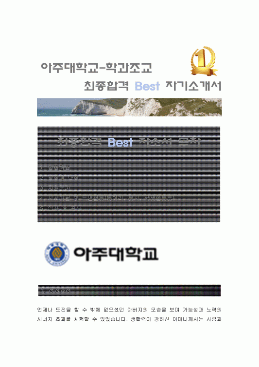 아주대학교 합격자소서[학과조교 합격자] 아주대학교 자기소개서,아주대학교 자소서,아주대학교 채용정보, 아주대학교