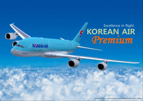 대한항공 경영 마케팅전략 분석 대한항공 기업분석 (Excellence in flight KOREAN AIR Premium).PPT자료