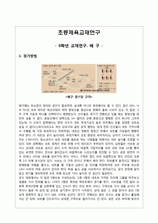 초등체육 교재연구(학년별/1종목)