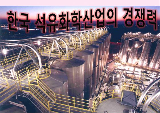 한국 석유화학산업의 경쟁력