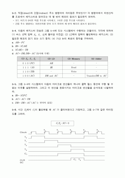 컴퓨터 시스템 구조 5장 답