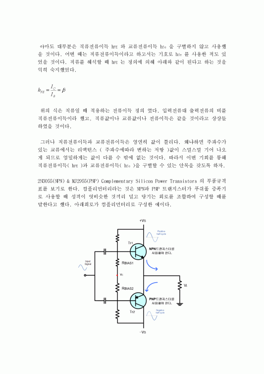 트랜지스터의 전류이득