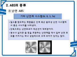 ABS 정의,ABS 공,ABS 생산,ABS 활용,ABS 수지,ABS의 종류,ABS 중합 방법-19페이지