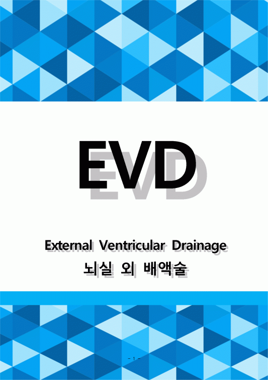 EVD(External Ventricular Drainage) 뇌실 외 배액술