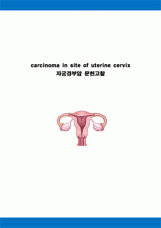carcinoma in site of uterine cervix 자궁경부암 문헌고찰