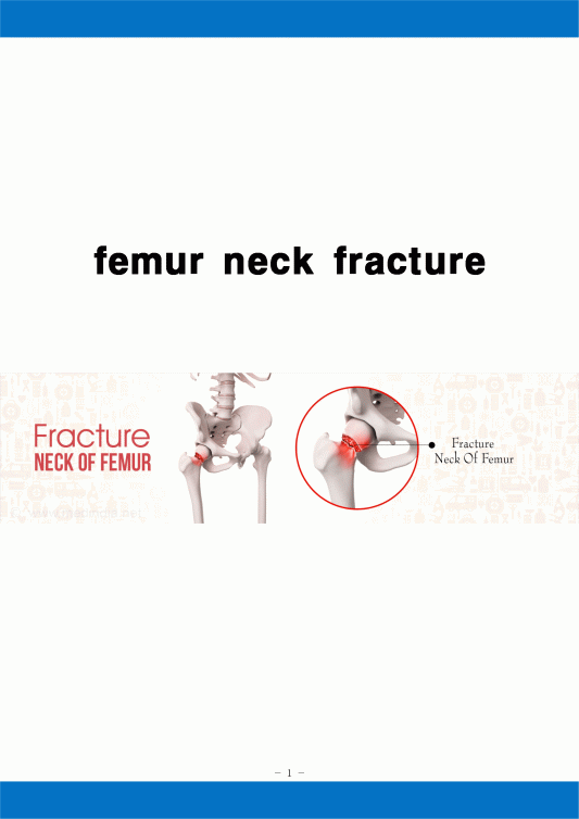 대퇴경부골절 케이스 A+ (femur neck fracture CASE, 대퇴경부골절 케이스, 대퇴부 골절 케이스, 대퇴경부골절 간호과정, 대퇴경부골절 사례연구, FEMORAL FRECTURE)