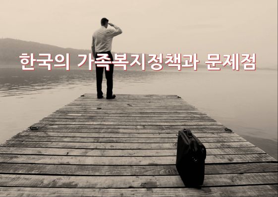 한국의 가족복지정책과 문제점