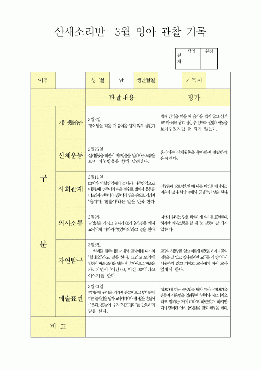 만2세 관찰일지