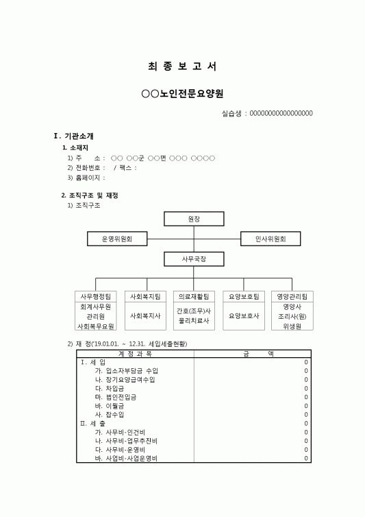 사회복지실습 최종평가서(사회복지실습)