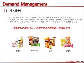 Demand Management,수요예측 솔루션조사,Oracle 기업 소개,Oracle의 빙그레 개선 내용-13페이지