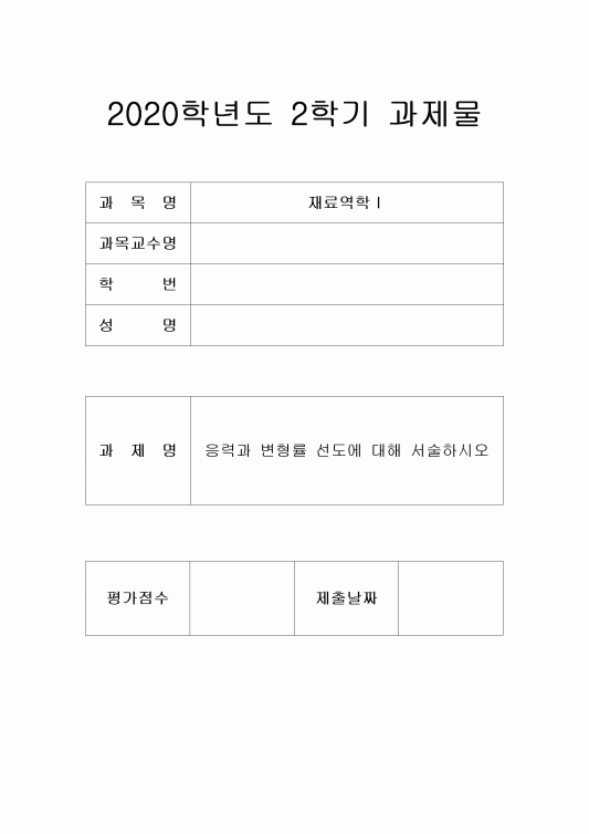 응력과 변형률 선도에 대해 서술하시오.