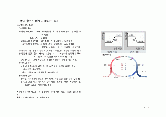 생명과학1 개념 요약 정리