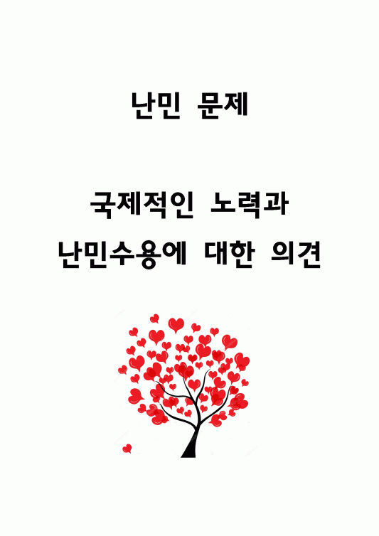 난민 시작과 개념과 난민 보호위한 국제적인 노력과 난민수용의 문제점분석과 난민 수용문제에 대한 개인적인 의견