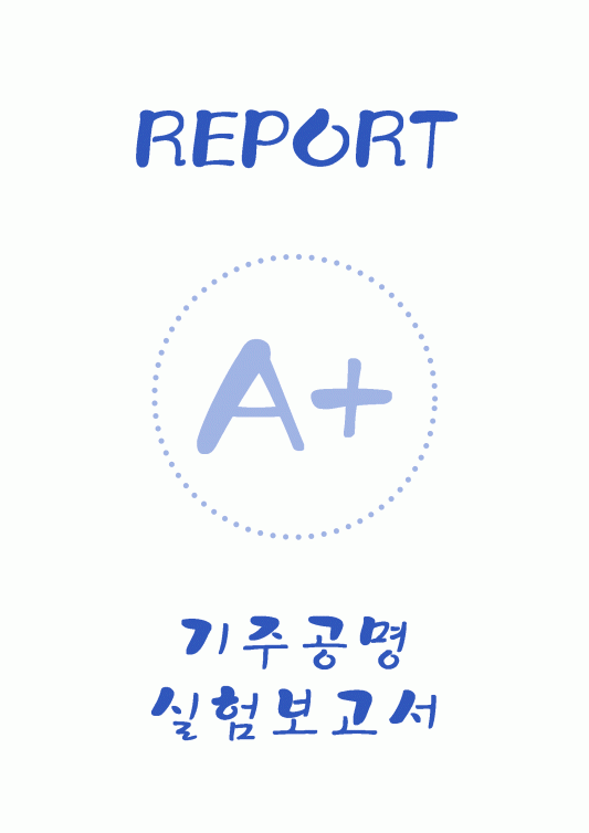 [A+] 기주공명실험보고서