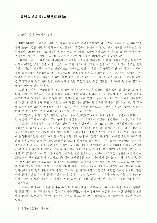 동학농민운동(東學農民運動)