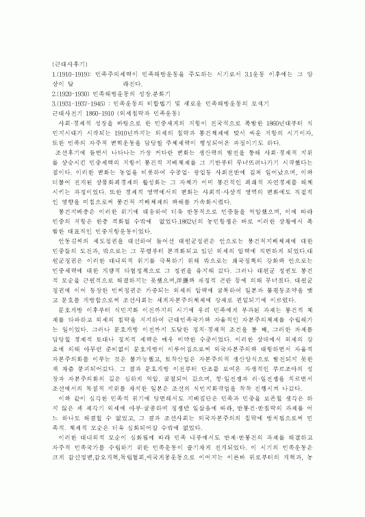 근대사후기 레포트 자료