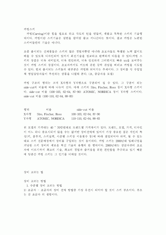 카빙스키. 레포트 자료