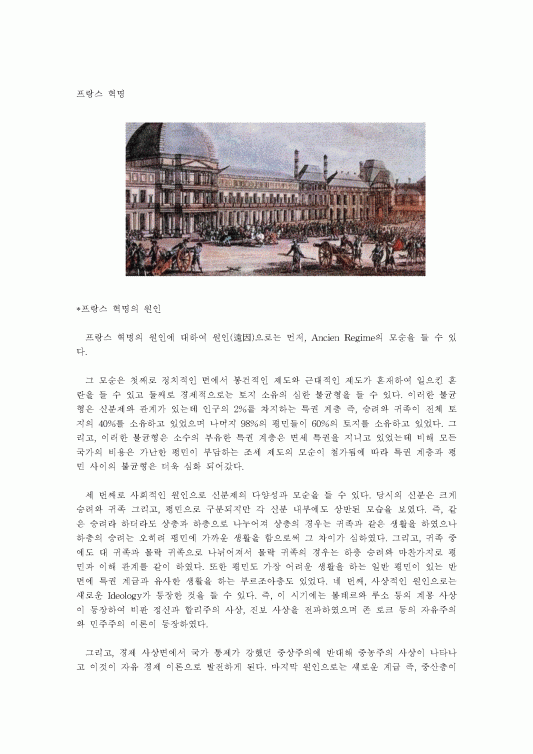 프랑스 혁명의 원인