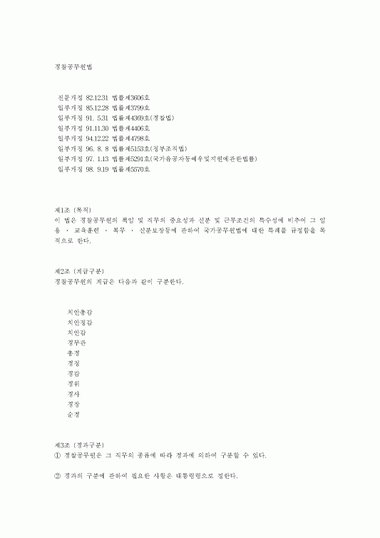 공무원법. 레포트 자료