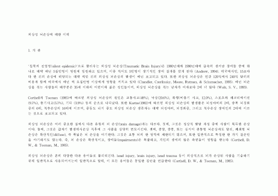 외상성 뇌손상의 이해