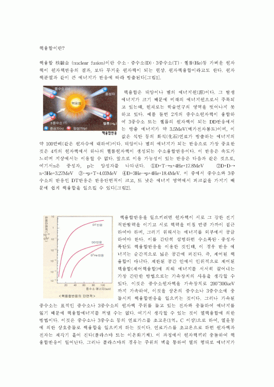 핵융합이란? 레포트 자료