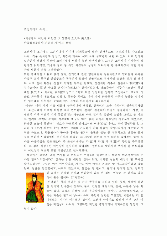 조선시대의 복식....