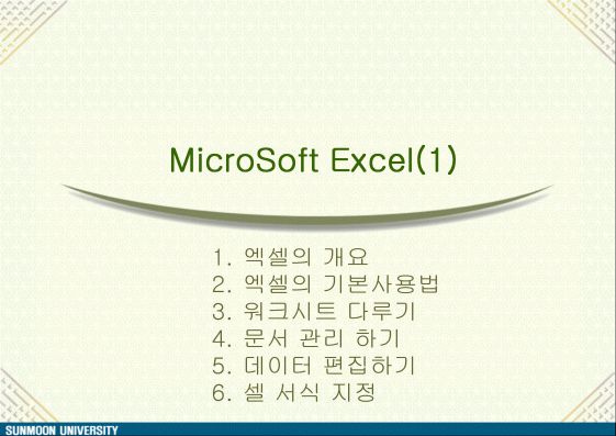 엑셀 배우기..