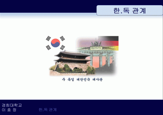 한독관계 레포트 자료