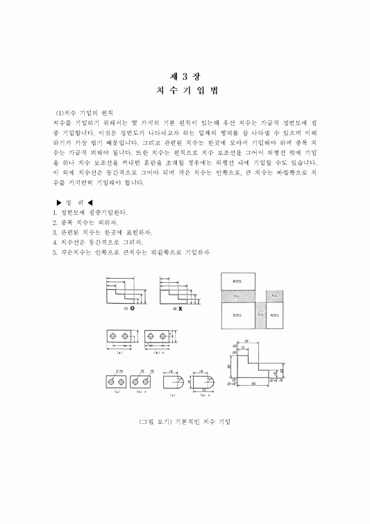 [공학/컴퓨터/통신] 치수기입법