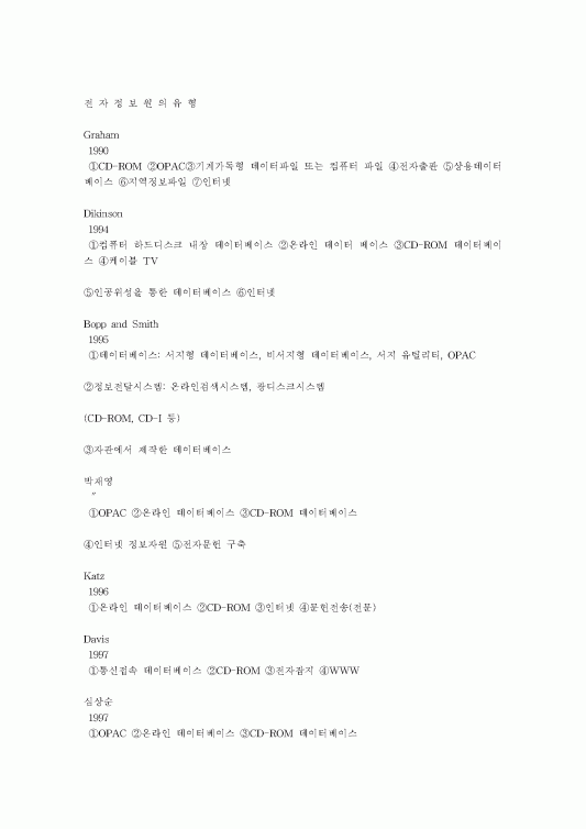 전자정보원의 유형