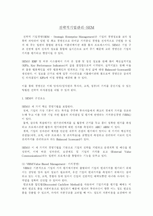 전략적기업관리_SEM