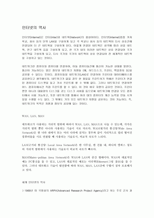 인터넷의역사