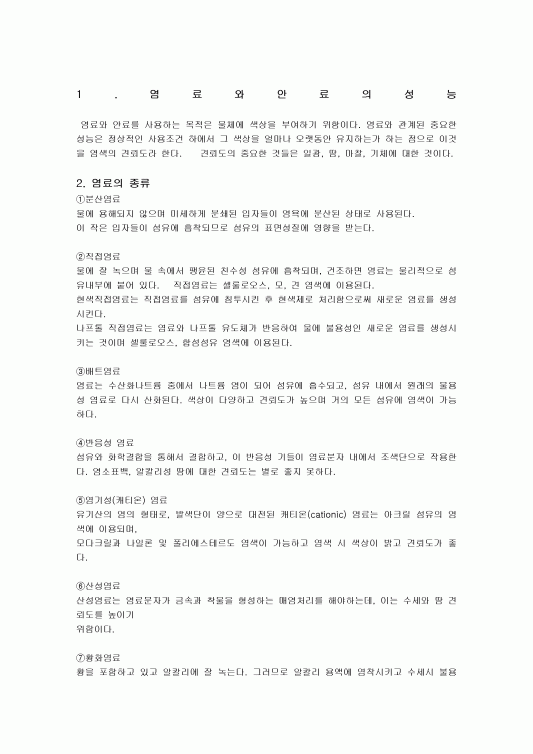 염색과안료의 차이